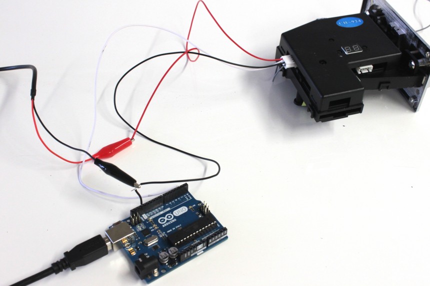 Prototype – Coin Acceptor – Red Paper Heart